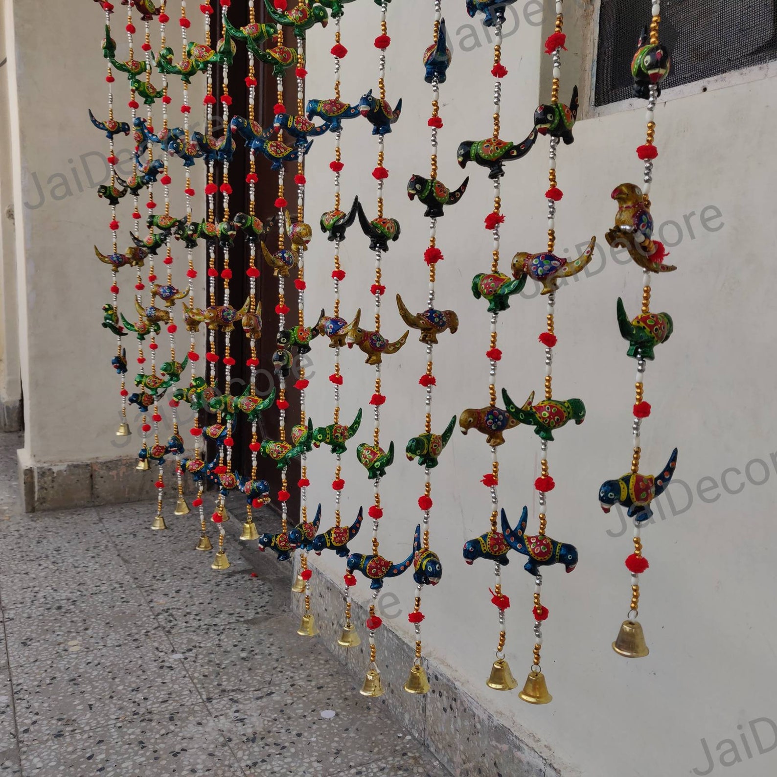 Artificial Parrot Pompom Strings With Golden and Silver Color - Etsy