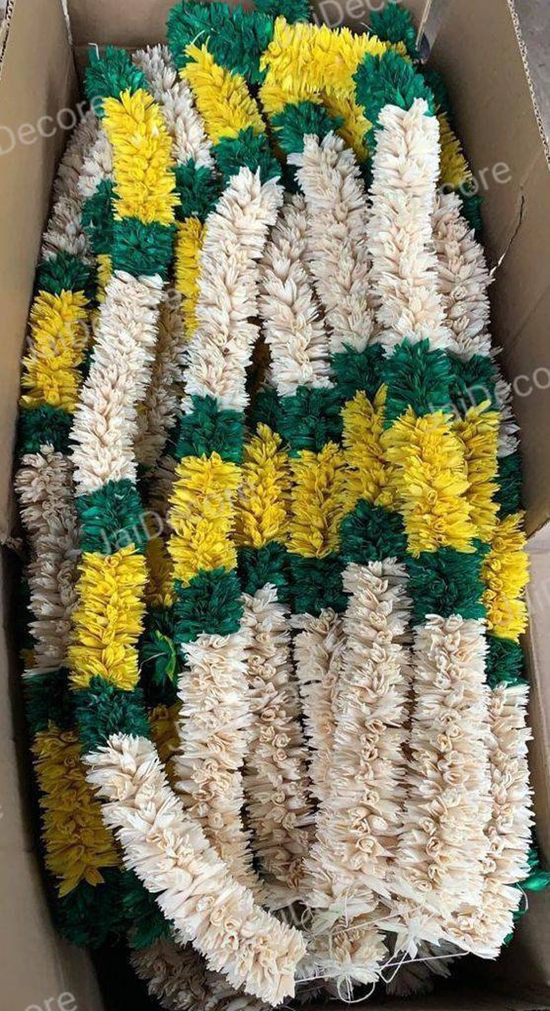 Indian Decoration Artificial Paper Flower Strings Jasmine - Etsy