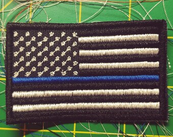 Thin Blue Line Patch Custom Name Text Thin Blue Line USA Flag - Etsy