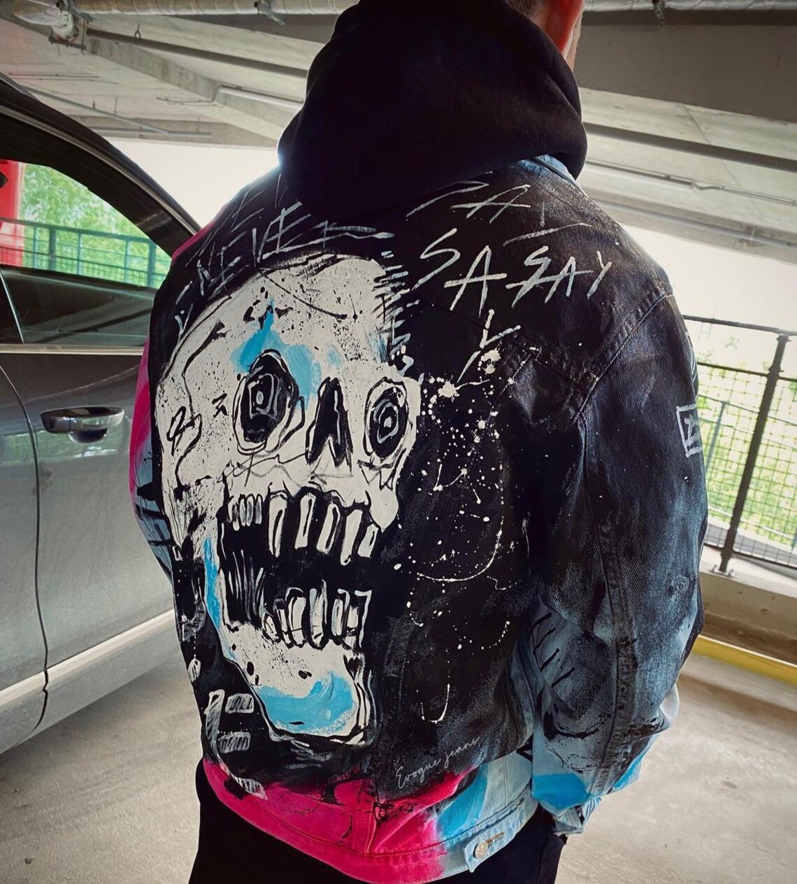 Denim Jacket With Art | Etsy