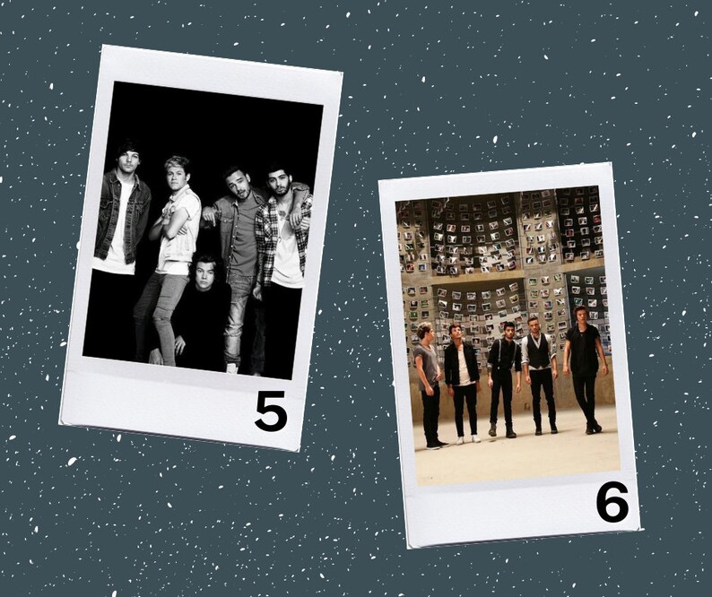 One Direction Custom Polaroids // Real Instax Mini Polaroids | Etsy