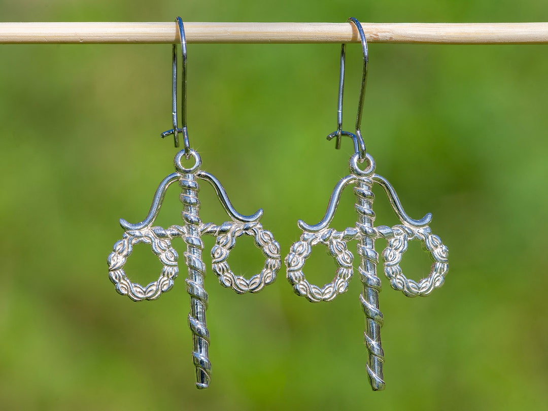 Swedish Midsommar Dala Maypole Earrings, 3D Jewelry Sweden, Dalarna ...