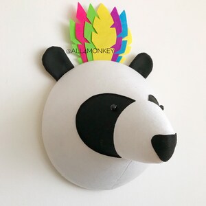 Panda Nursery Faux Taxidermy Panda Trophy Head Fabric Animal Trophy ...