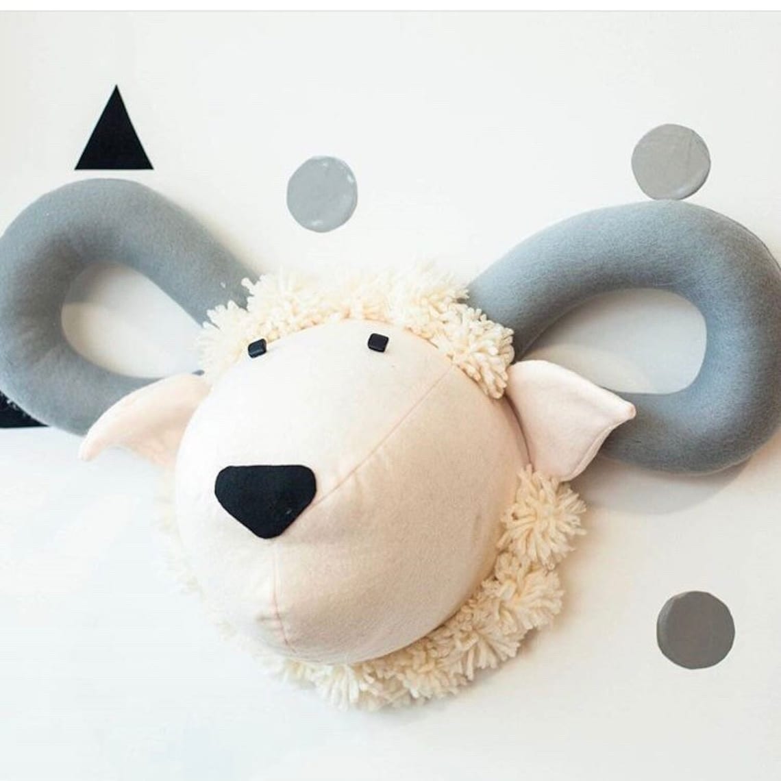 Sheep Wall Head Faux Taxidermy Head Fabric Wall Mounted - Etsy
