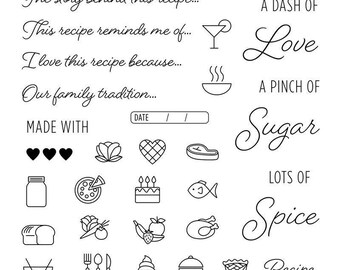 Recipe Card Stamp - Etsy