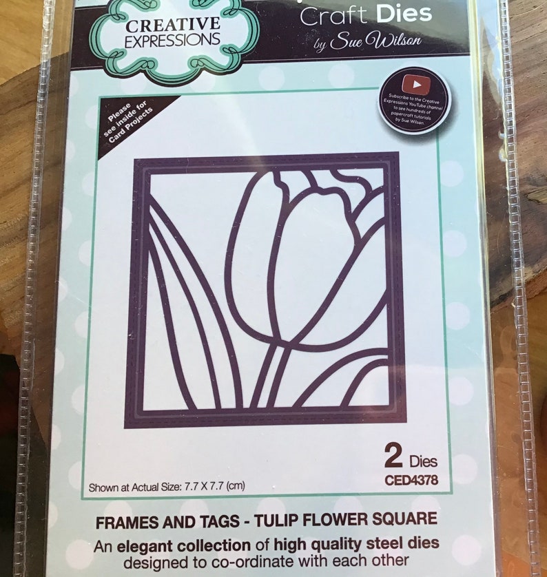 Creative Expressions Tulip and Square Stitched Border Dies - 2 Pieces ...