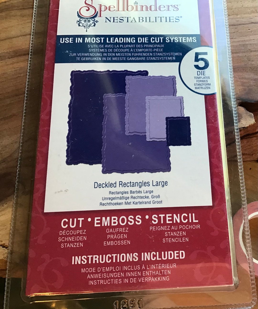 Spellbinders Nestabilities Deckled Rectangles Large - 5 Die Sizes ...