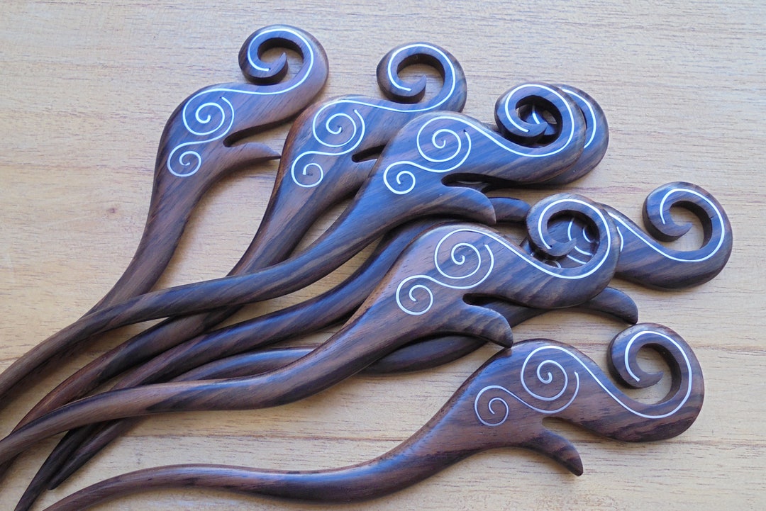 1 Prong Wood Hair Sticks, Hair Pin, Hair Fork, Hair Accessories HS12 - Etsy
