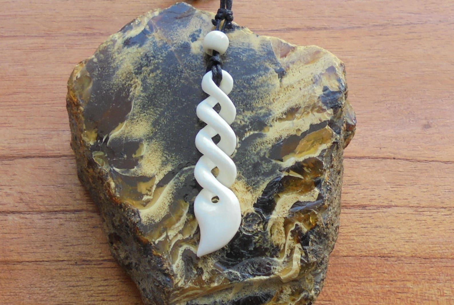 Maori Multiple Twist Bone Necklace Bone Pendant Bali Bone | Etsy