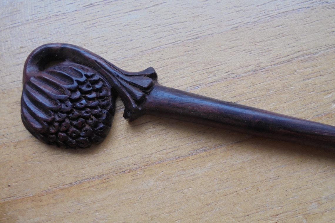 One/Single Prong Bone Hair Stick SUN FLOWER Hair Stick Wood | Etsy