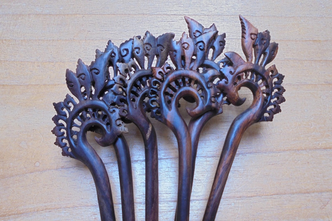 Wooden Hair Pin, 1 Prong Wood Hair Stick, Hair Fork, Hair Accessories ...