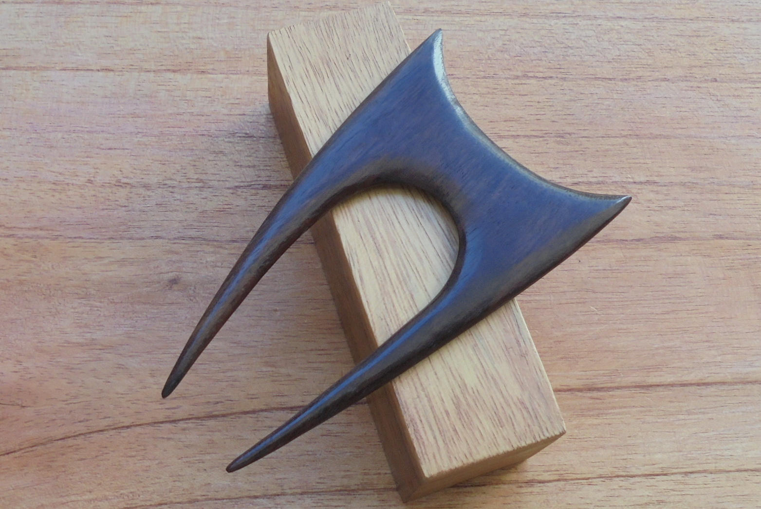 2 Prong Wood Hair Sticks, Hair Pin, Wood Hair Fork, Hair Accessories ...