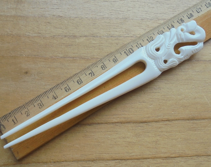 Maori Hair Stick 2 Prongs Bone Hair Sticks Hair Pin Hair | Etsy