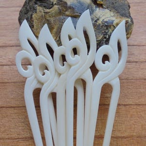 2 Prongs Bone Hair Sticks, Hair Pin, Hair Fork, Hair Accessories HS46 ...