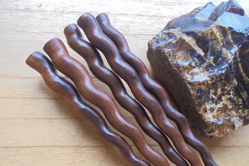 One/Single Prong Wood Hair StickCURLY TWIGS | Etsy