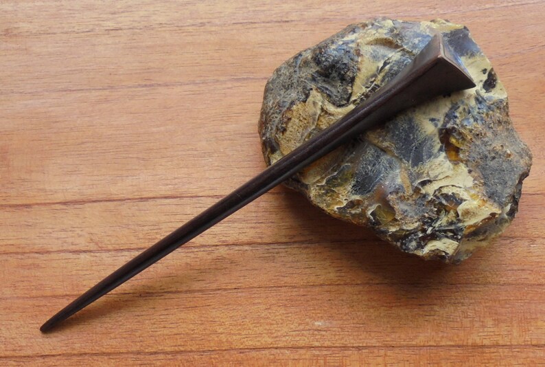 1 Prong Wood Hair Sticks with Paua Shell Inlay Hair Pin Hair | Etsy
