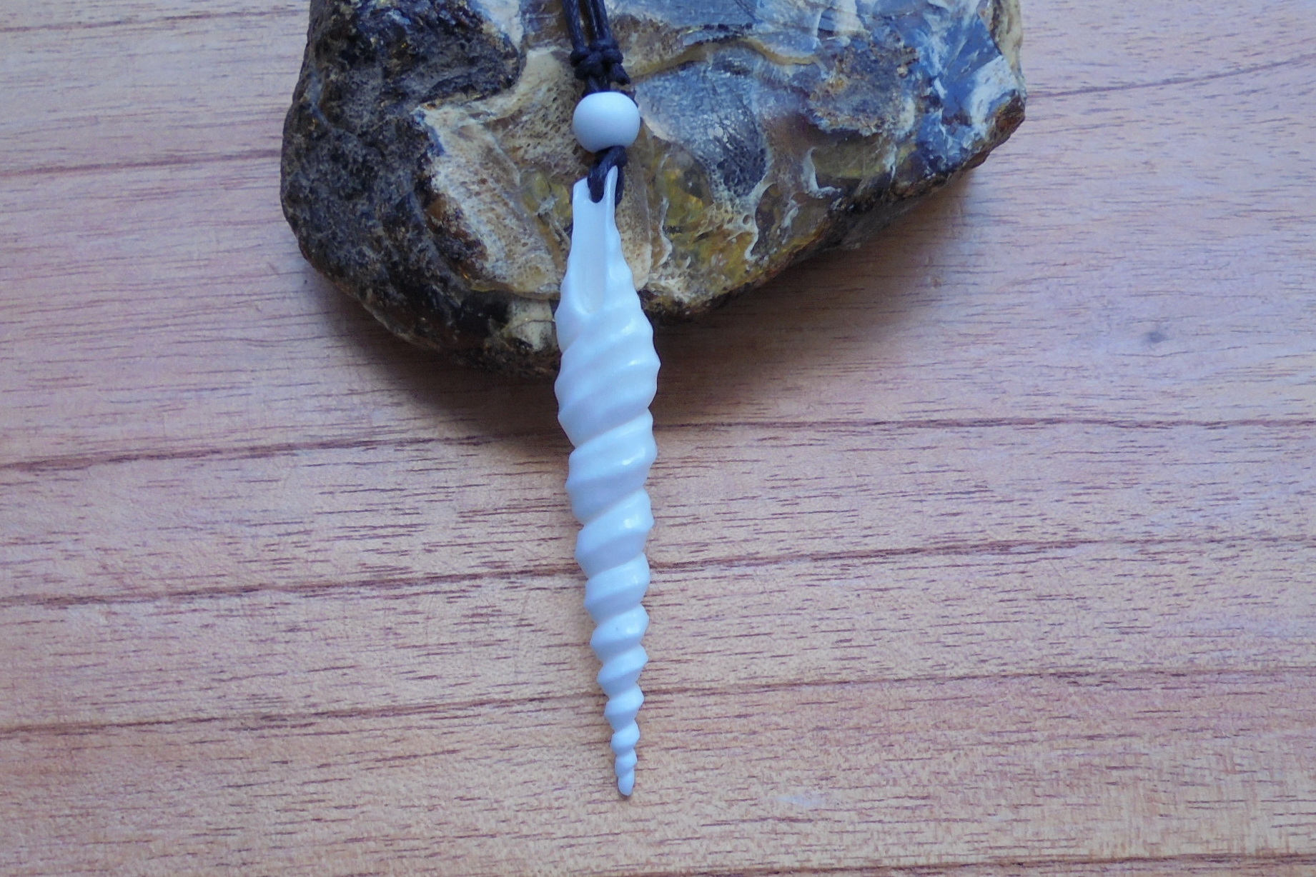 Snail Bone Necklace Bone Pendant Bali Bone Carving Jewelry | Etsy