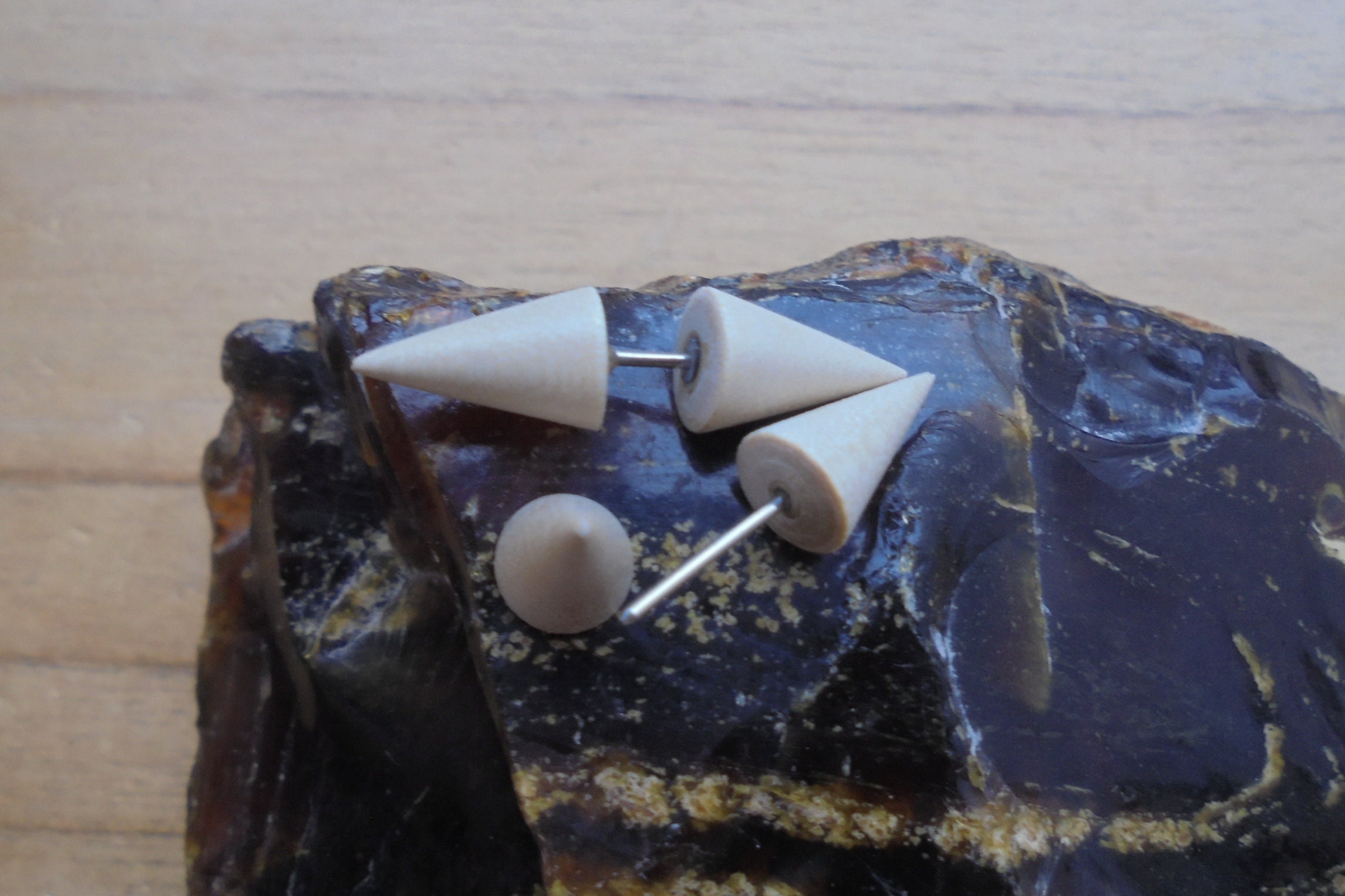 Double Spike Gauge Earrings Talon Fake Earrings Tribal Fake - Etsy