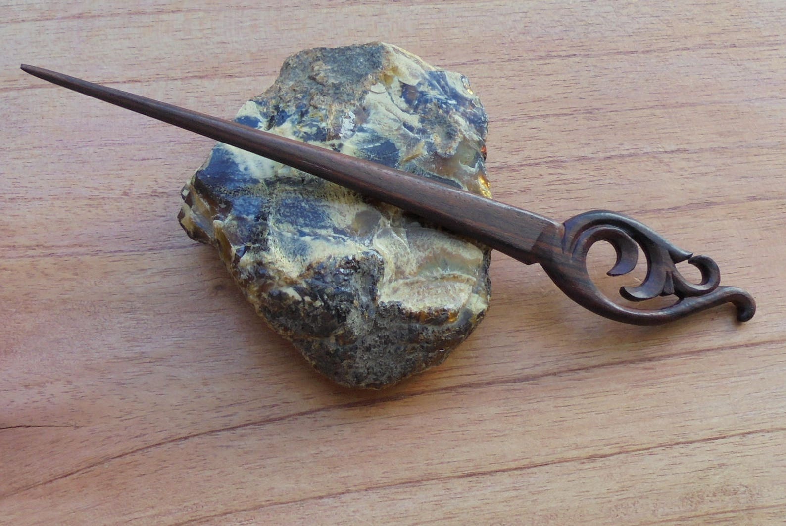 1 Prong Wood Hair Stick, Hair Pin, Hair Fork, Hair Accessories HS75 SN ...