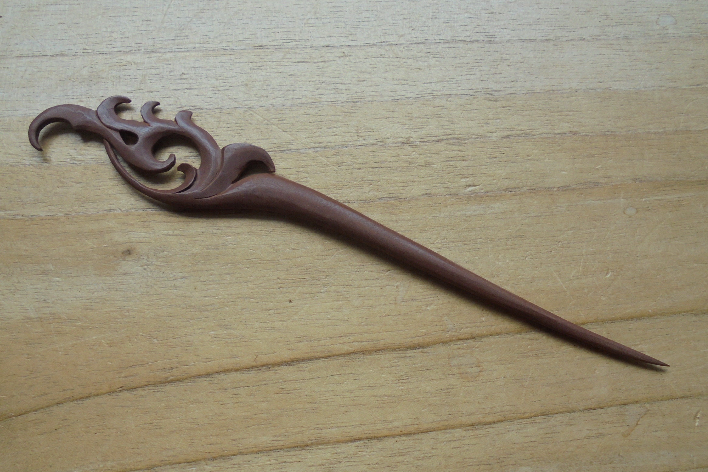 1 Prong Wood Hair Stick, Tribal Hair Sticks HS 0120 SB - Etsy