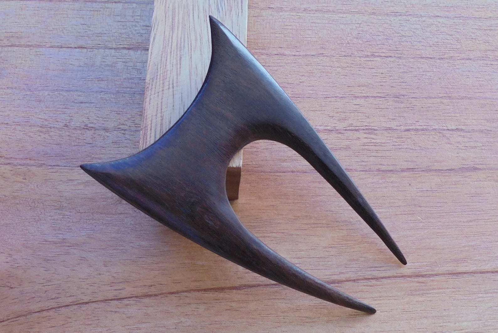 2 Prong Wood Hair Sticks, Hair Pin, Wood Hair Fork, Hair Accessories ...