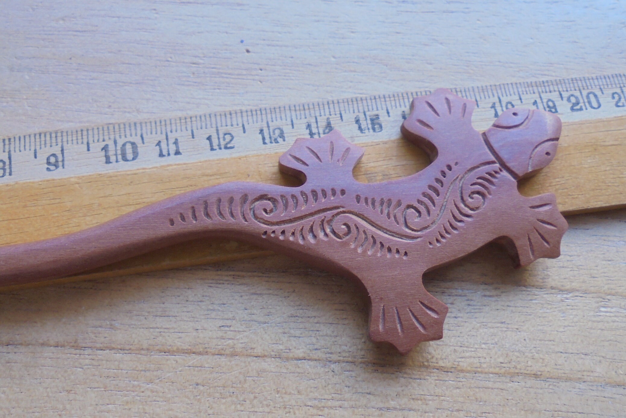 1 Prong Gecko Lizard Wood Hair Stick Hair Pin Hair Fork | Etsy