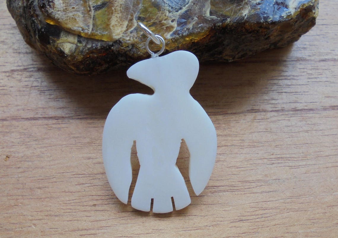 Raven Bone Pendant Raven Northwest Coast Carving Bali Bone - Etsy