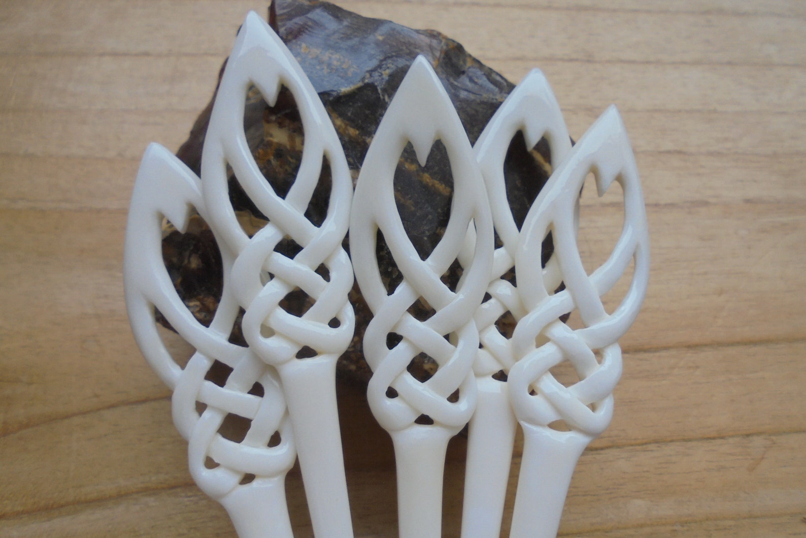 One/single Prong Bone Celtic Hair Stick Celtic Knot Hair Pin - Etsy