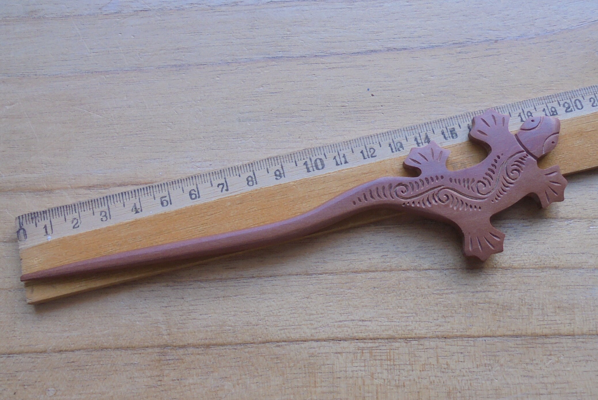 1 Prong Gecko Lizard Wood Hair Stick Hair Pin Hair Fork | Etsy