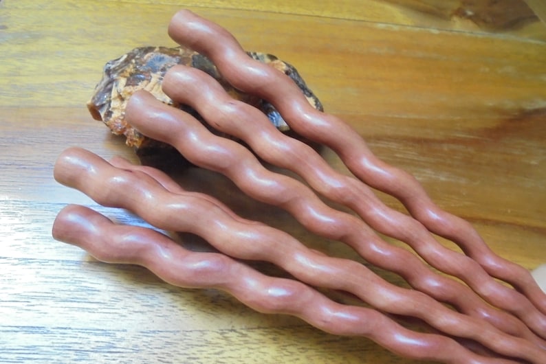 Curly Twigs Saba Wood Hair Stick: Spiral Hair Pin - Etsy