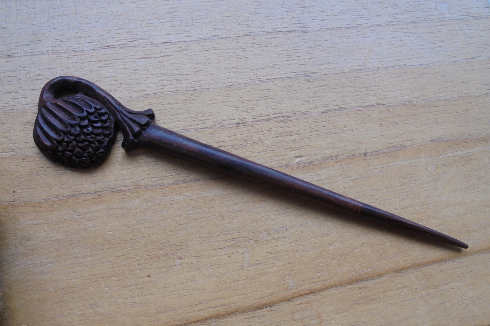 One/Single Prong Bone Hair Stick SUN FLOWER Hair Stick Wood | Etsy