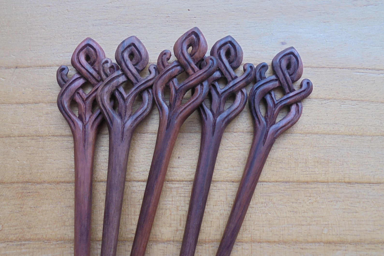 One/single Prong Wood Celtic Hair Stick Celtic Knot Hair Pin - Etsy