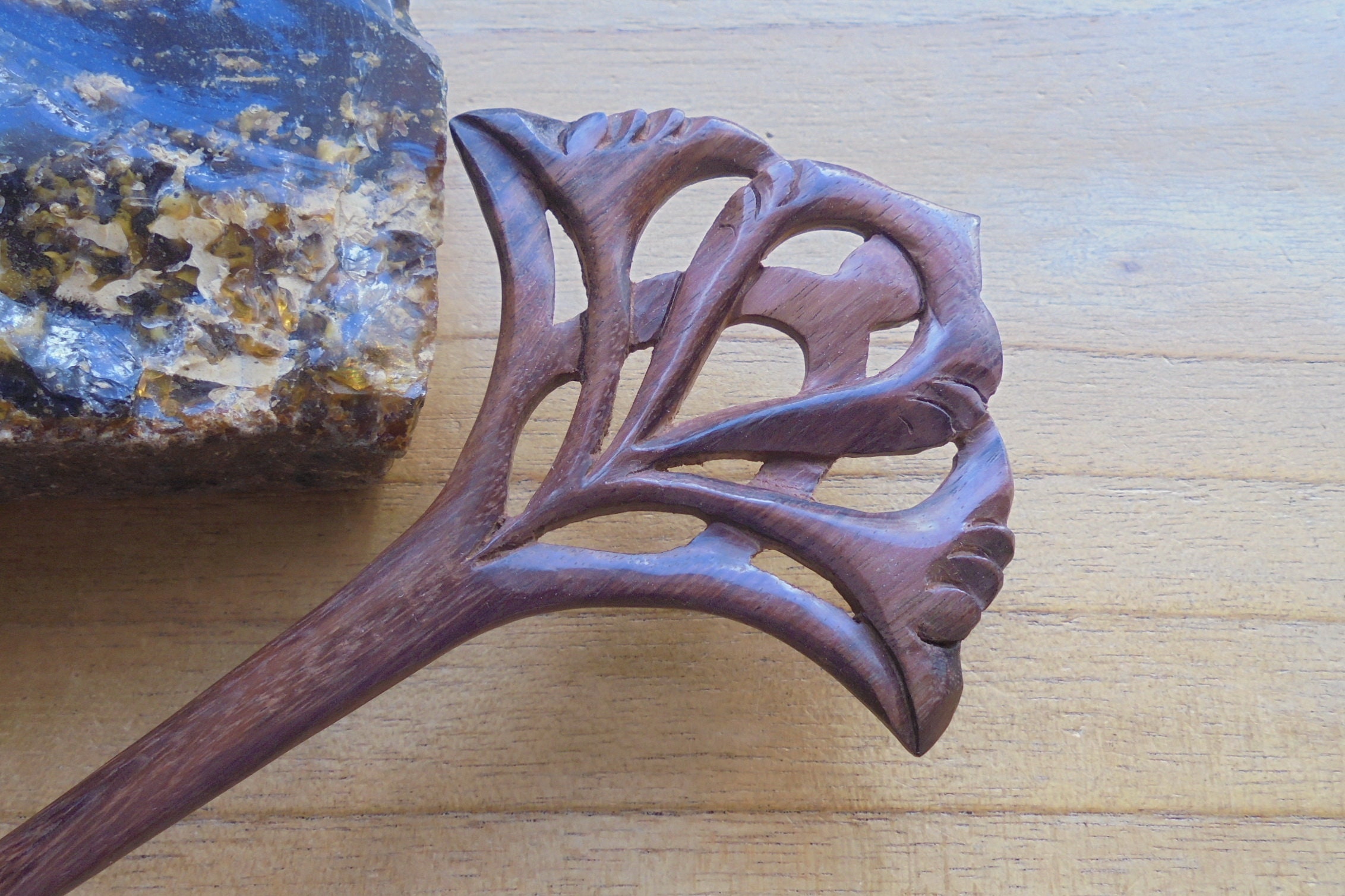 Single Prong Wood Celtic Hair Stick, Celtic Knot Hair Pin, Eco Friendly ...