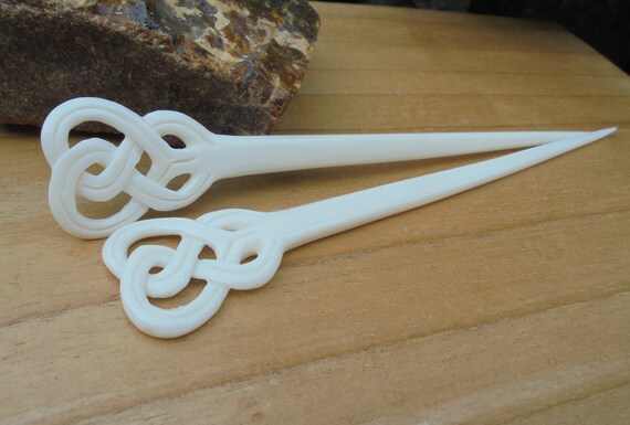One/single Prong Bone Celtic Hair Stick Celtic Knot Hair Pin | Etsy