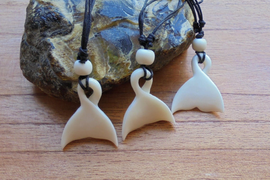 Maori Whale Tail Bone Necklace Bone Pendant Bali Bone | Etsy