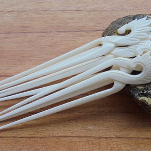 2 Prongs Bone Hair Sticks, Hair Pin, Hair Fork, Hair Accessories HS50 ...
