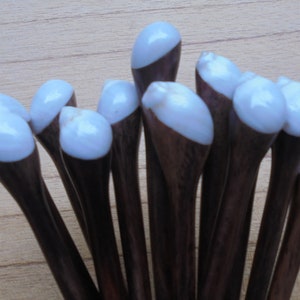 Sea Shell Wood Hair Sticks in 1 Prong, Hair Pin, Hair Fork, Hair ...