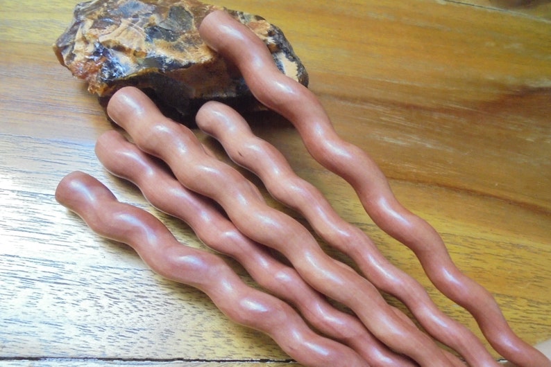 Curly Twigs Saba Wood Hair Stick: Spiral Hair Pin - Etsy