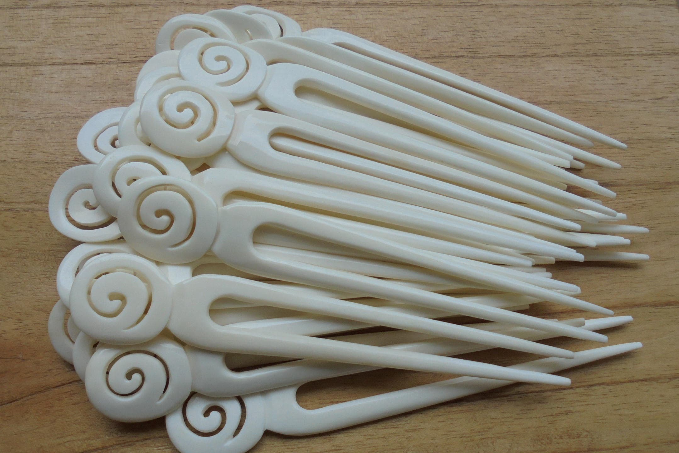Spiral Bone Hair Sticks, Hair Pin, Hair Fork, 2 Prongs Hair Accessories ...