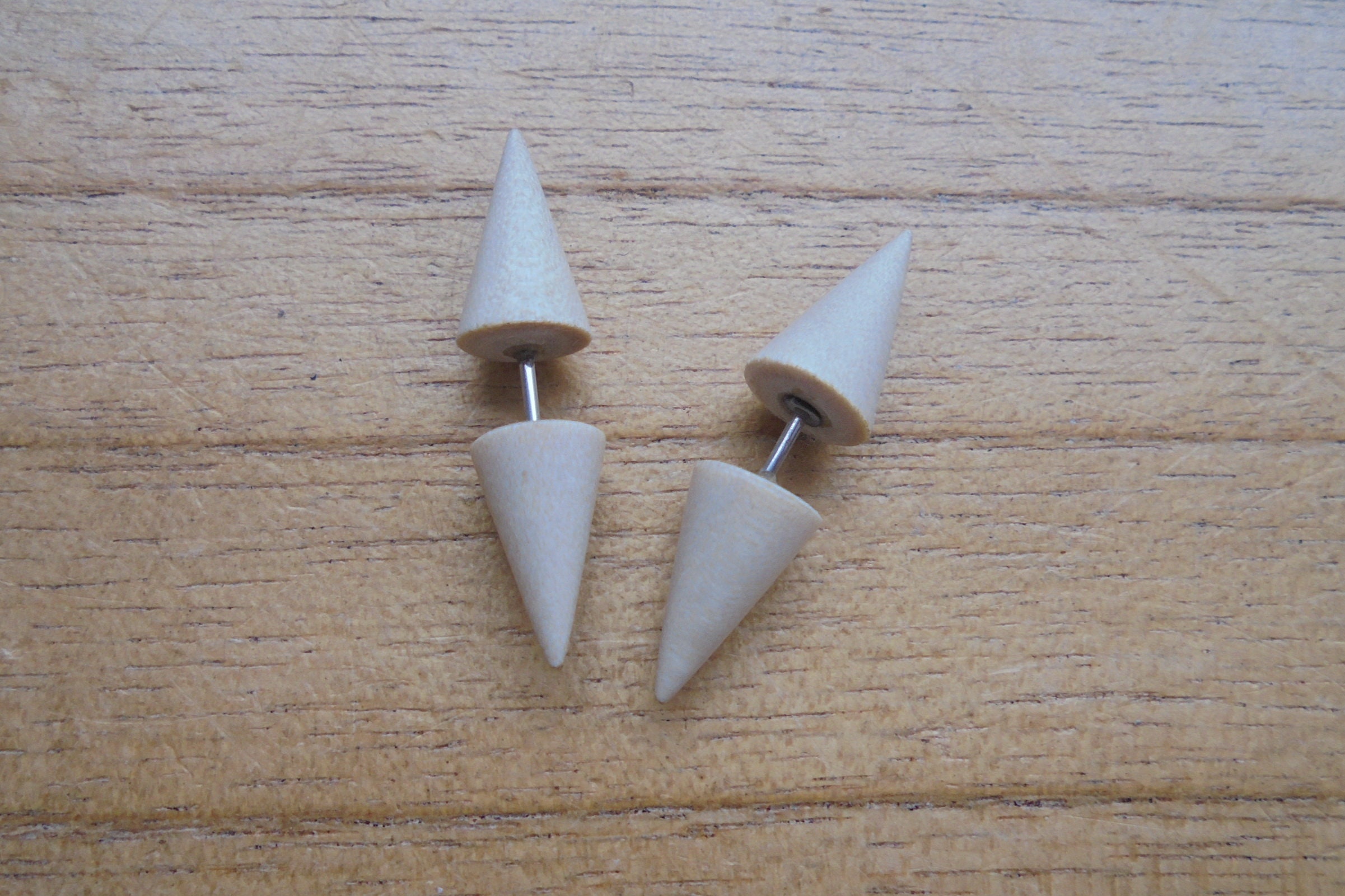 Double Spike Gauge Earrings Talon Fake Earrings Tribal Fake - Etsy