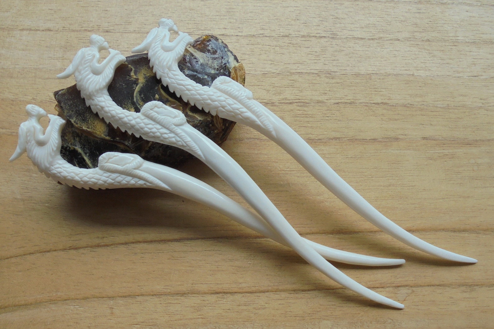Dragon Hair Sticks, Bone Hair Stick, Hair Fork in Single Prong, Hair ...