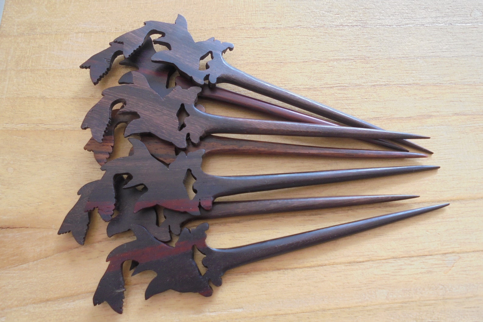 Wood Hair Sticks Gold Fish Hair Pin Koi Fish Hair Fork in | Etsy