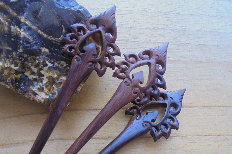 Wood Hair Stick Trident Hair Pin Hair Fork Hair Accessories | Etsy