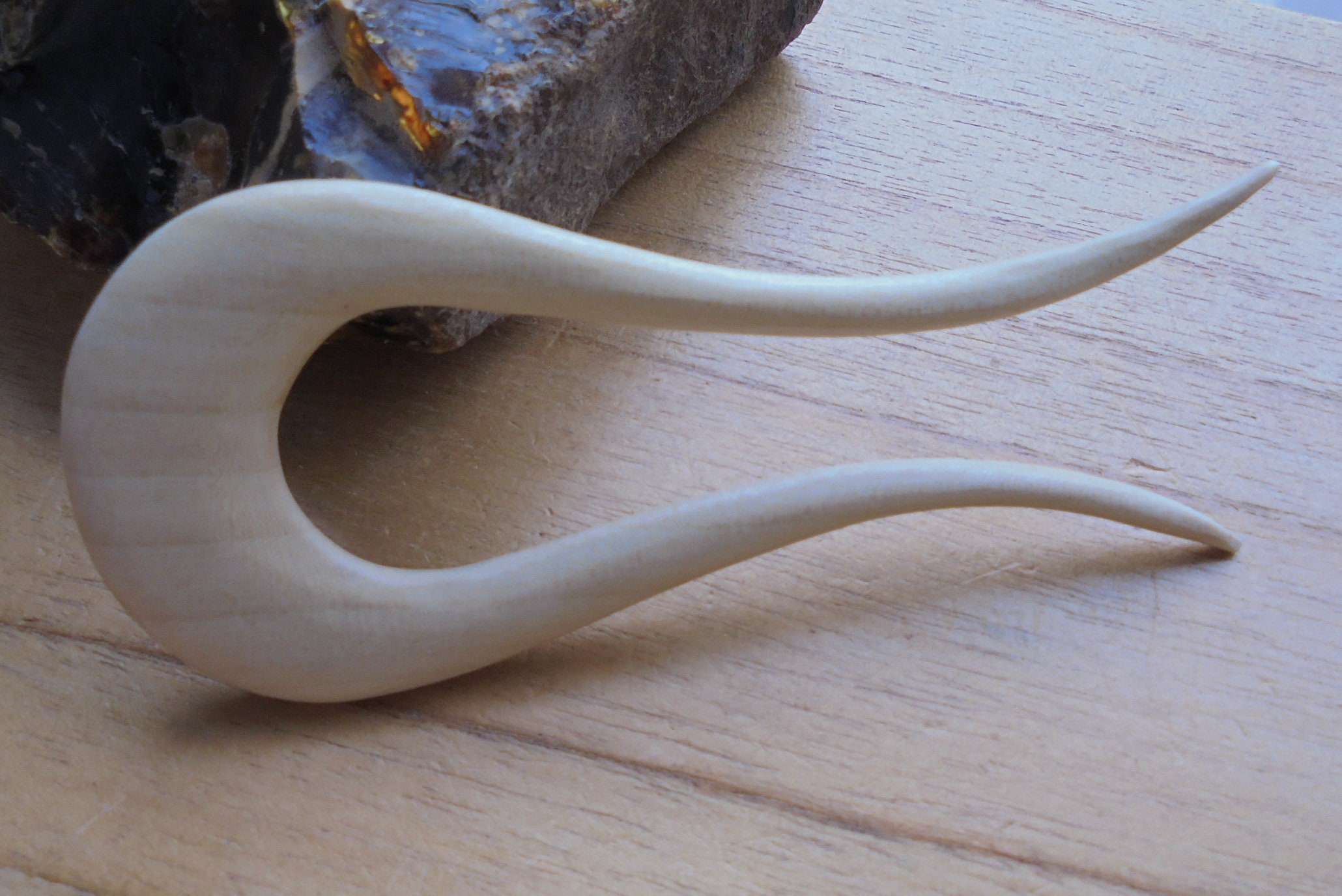 2 Prongs Wood Hair Sticks Hair Pin Hair Fork Hair Comb | Etsy