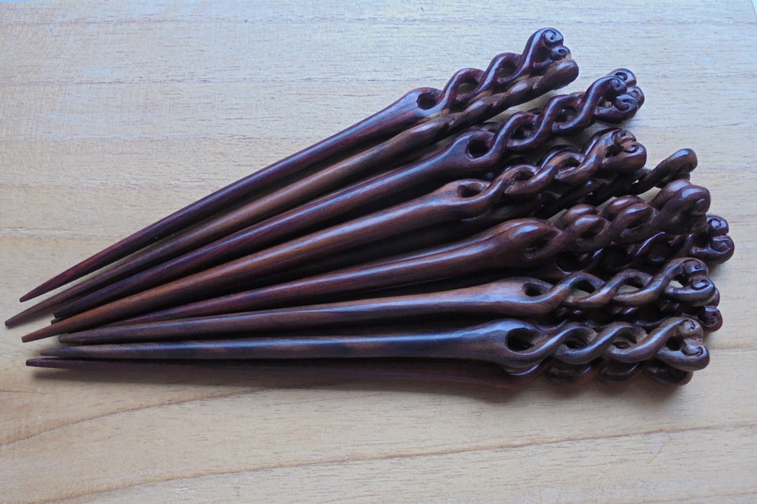 1 Prong Wood Twist Hair Stick, Hair Fork, Hair Pin Accessories HS38 SN ...