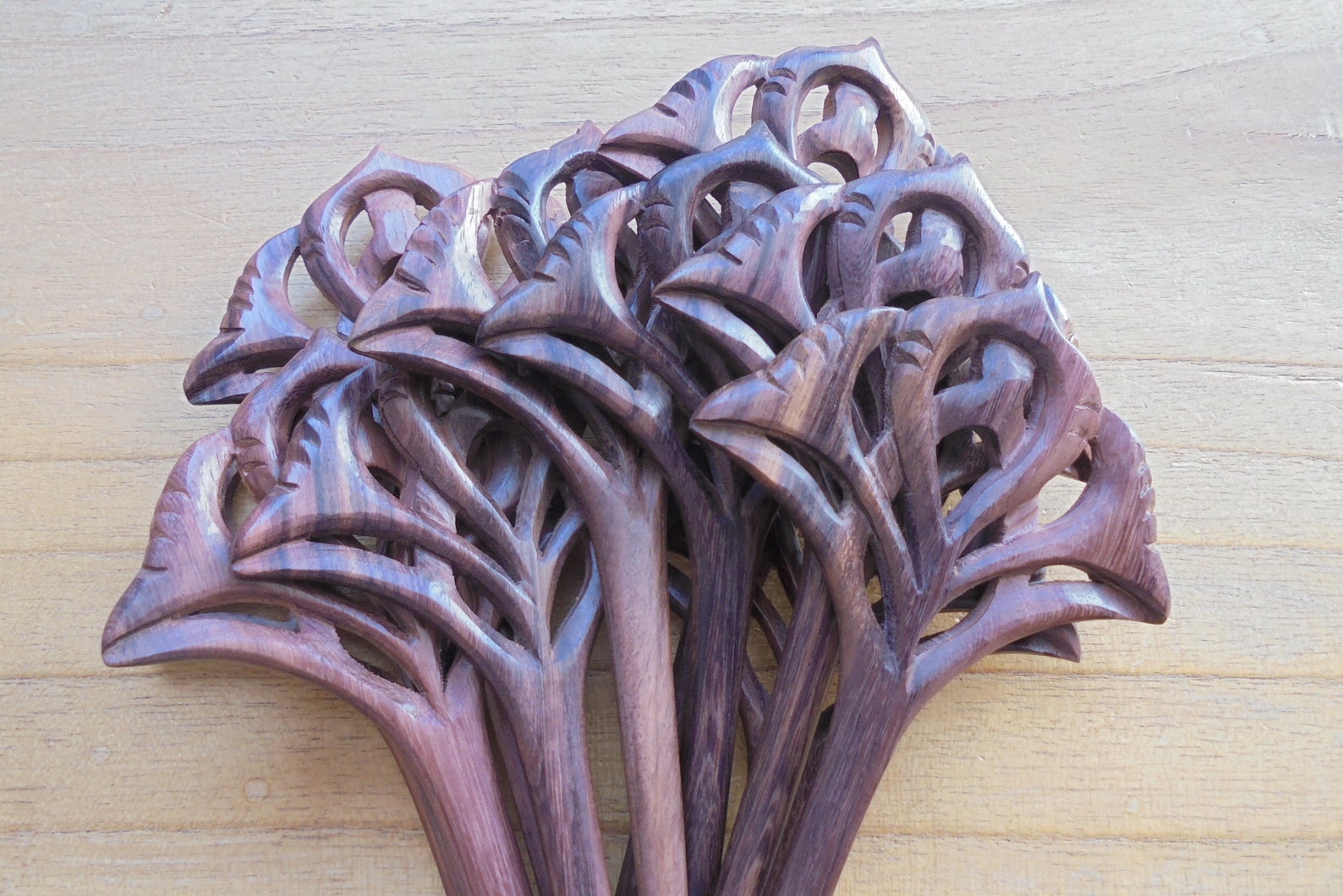 Single Prong Wood Celtic Hair Stick, Celtic Knot Hair Pin, Eco Friendly ...