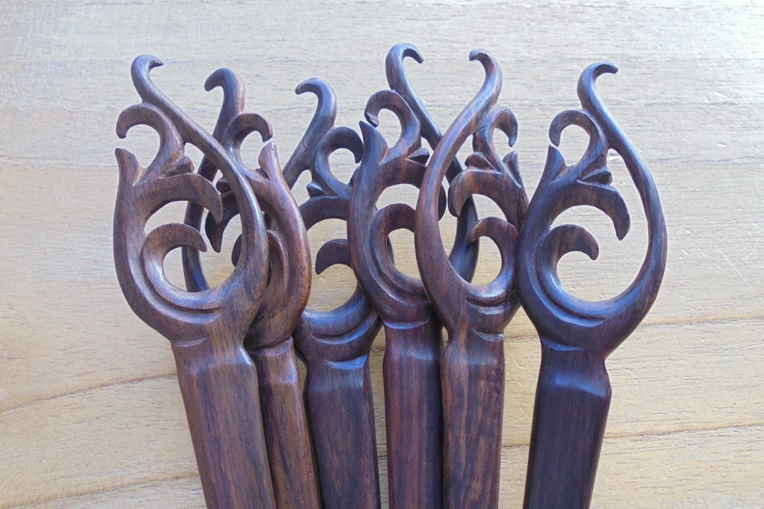 1 Prong Wood Hair Stick, Hair Pin, Hair Fork, Hair Accessories HS75 SN ...
