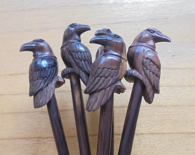 Raven Crow Hair Pin - Etsy
