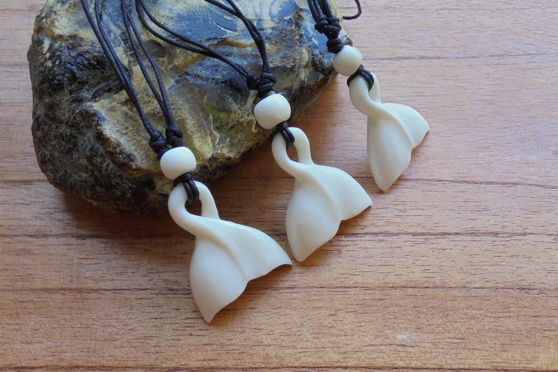 Maori Whale Tail Bone Necklace Bone Pendant Bali Bone | Etsy