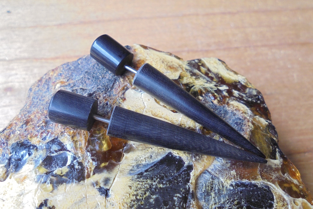 Fake Gauge Earrings, Talon Fake Earrings, Tribal Horn Fake Earrings ...